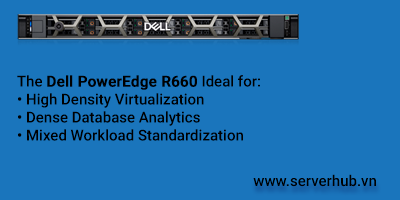 Máy chủ Dell PowerEdge R660 là một máy chủ mạnh mẽ