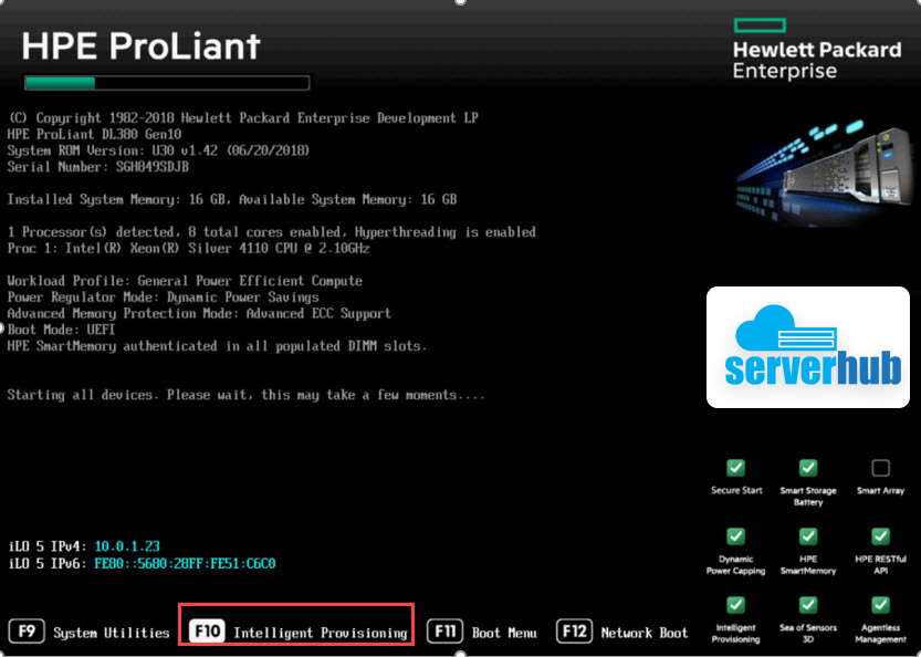 Hướng dẫn cấu hình IP ILO máy chủ HPE