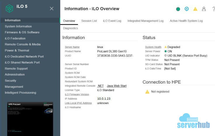 Hướng dẫn cấu hình IP ILO máy chủ HPE